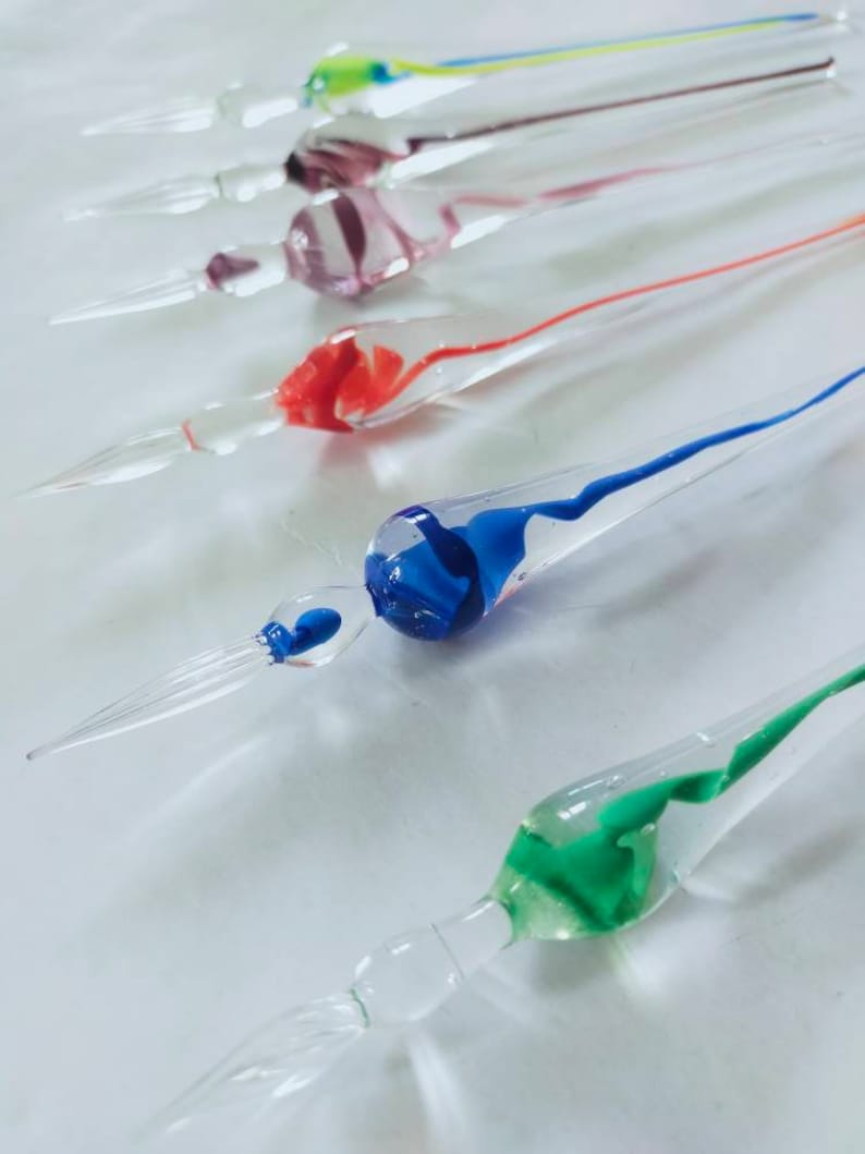 GLASS PEN, Murano Glass Pen, Italian Glass Pen, Dip Pen, Writing Set ...