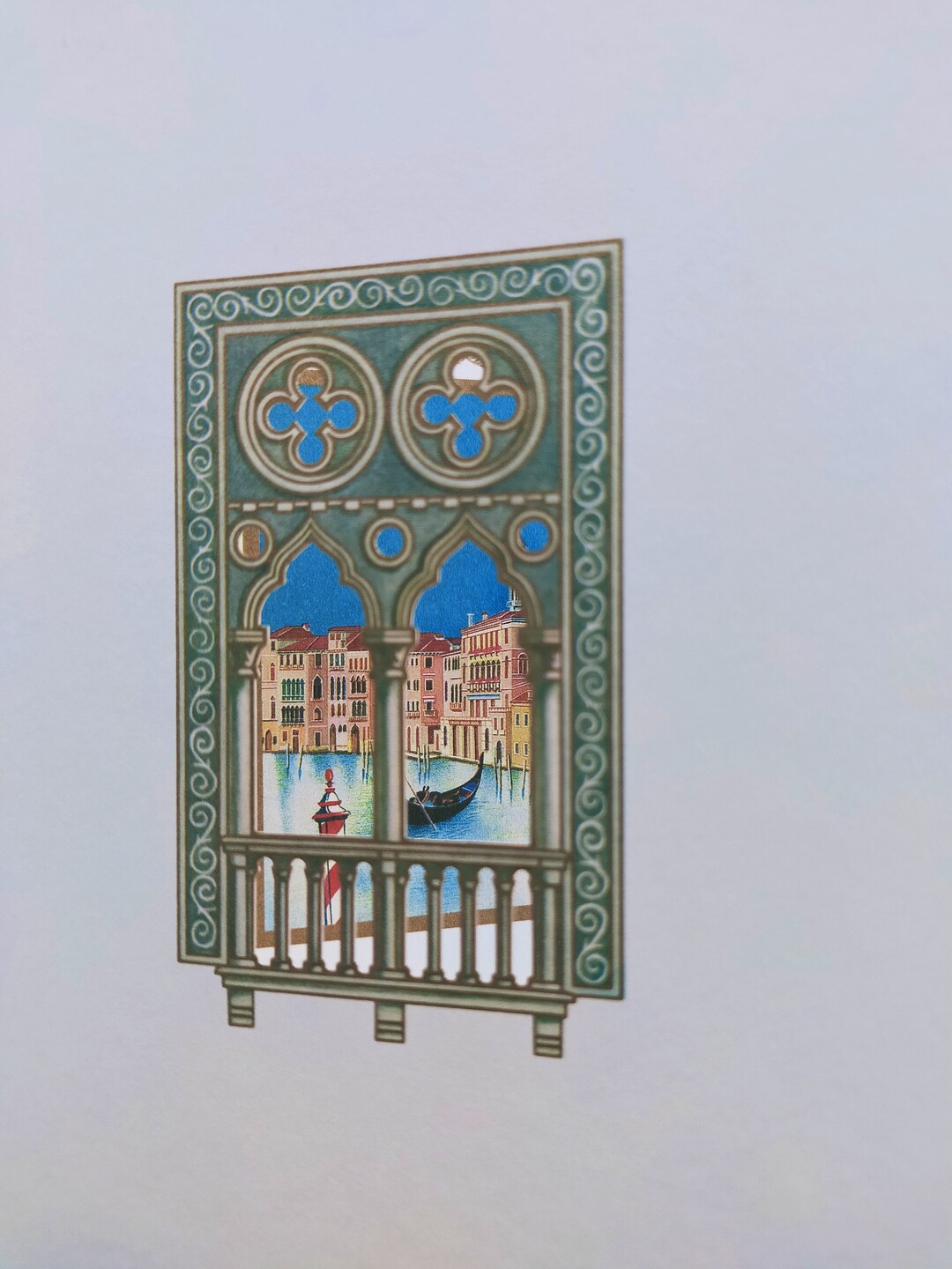 Venice Card 3D Laser Cut Window 'gondola' - Etsy