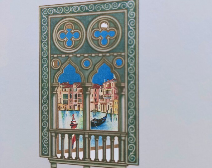Venice Card 3D Laser Cut Window 'gondola' - Etsy