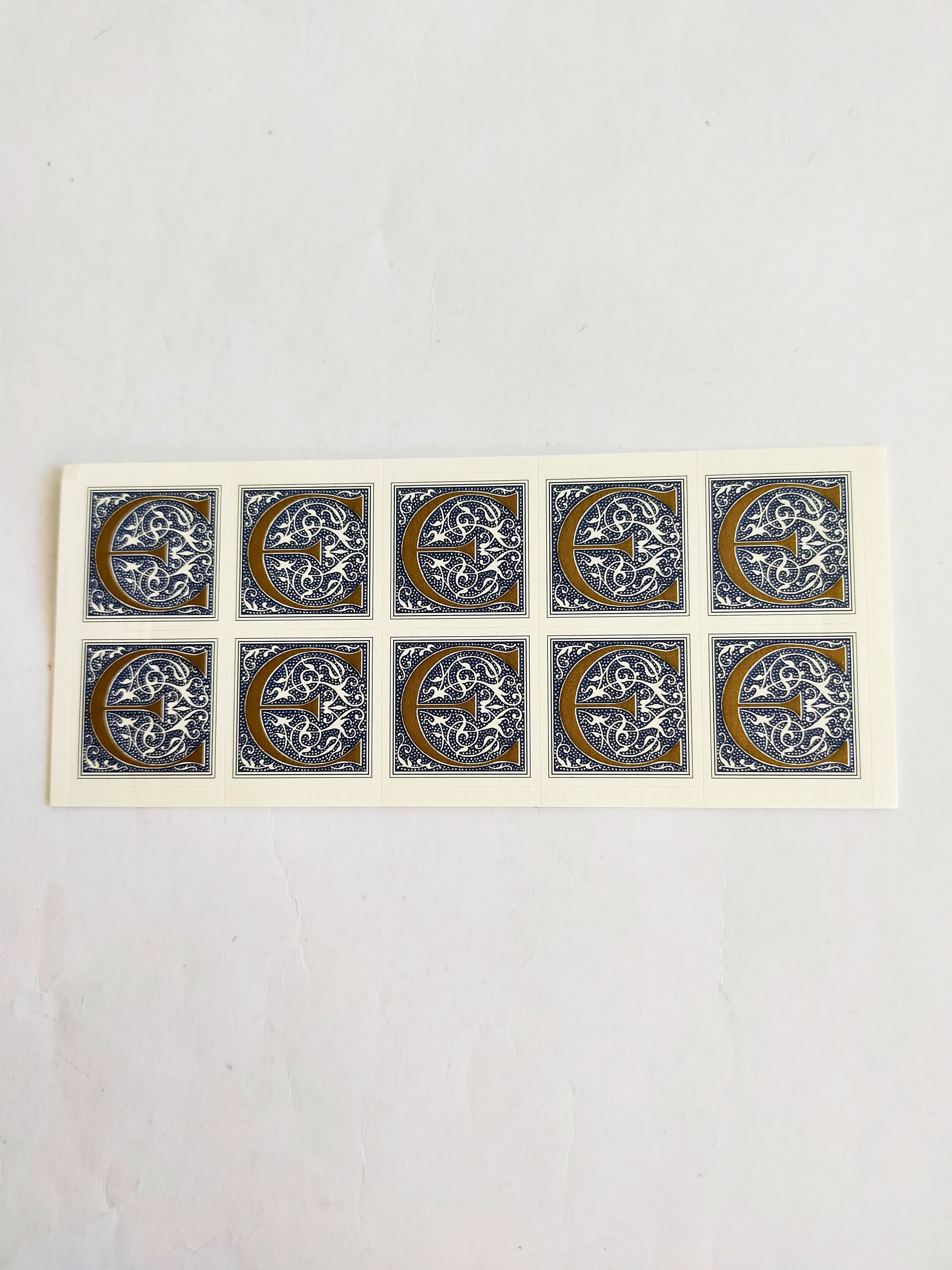 Embossed Single Letter Sticker Sheet - Etsy UK