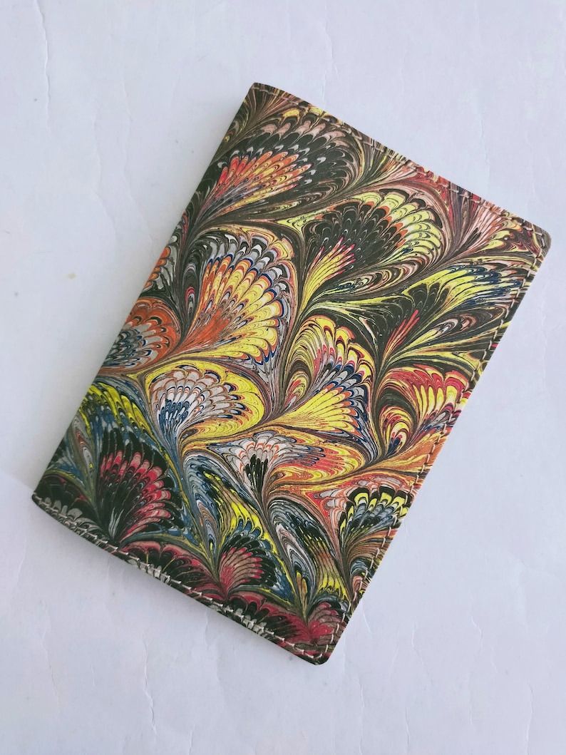Hand Marbled Cotton Paper Passport Cover, Gift for Her Him - Etsy