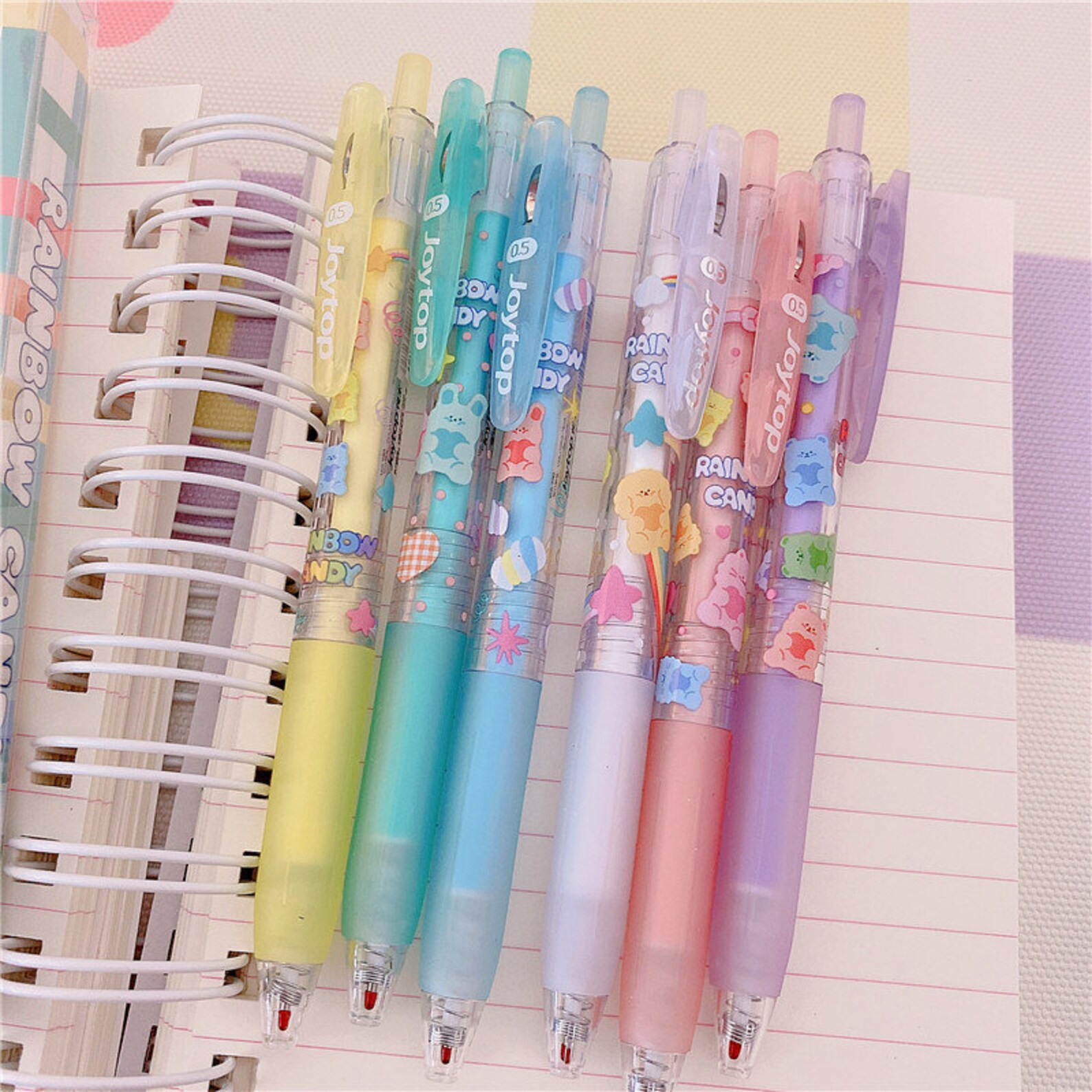 Cute Gel Pen Set of 6 - Etsy