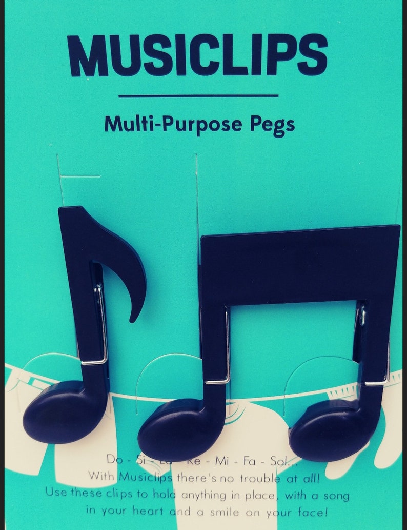 2 Pieces Music Note Shaped Clothes Pegs, Music Note Shaped Laundry ...