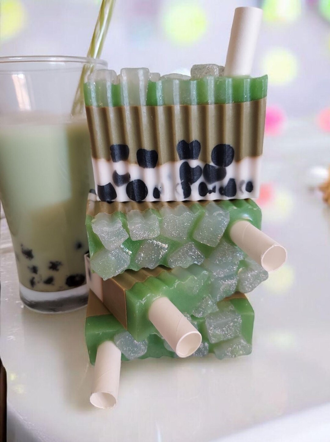 Matcha Boba Tea Soap, Organic Matcha, Organic Olive Oil, Goat Milk ...