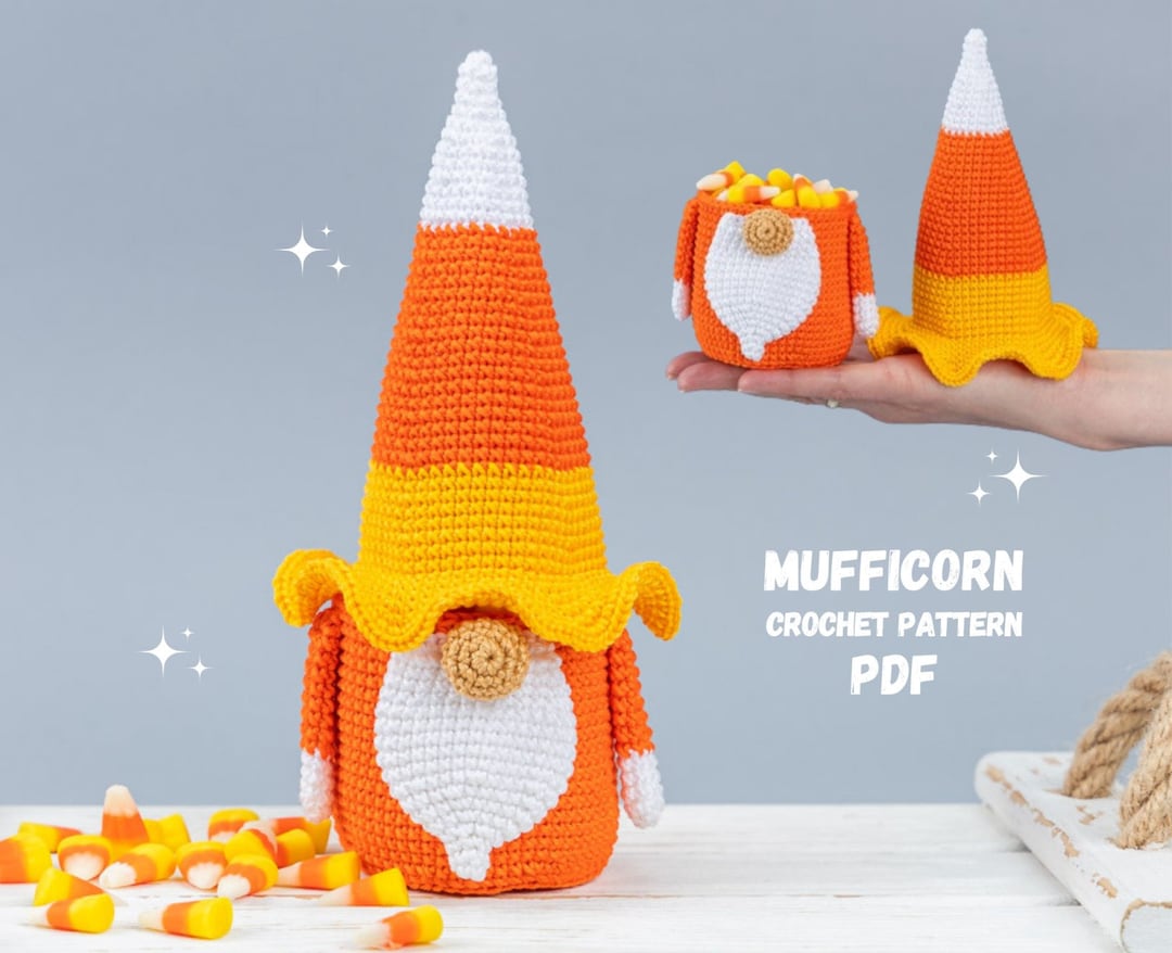 Crochet Patterns Halloween Gnome Candy Corn, Halloween Gnome Crochet ...