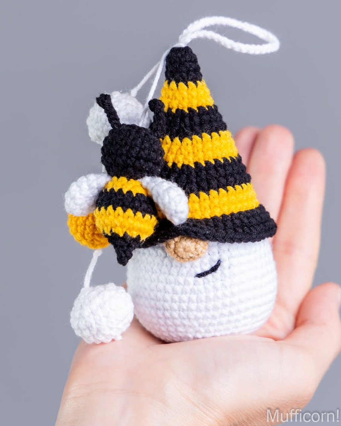 Crochet Bee Keychain Pattern Crochet Patterns Gnome and Bee - Etsy