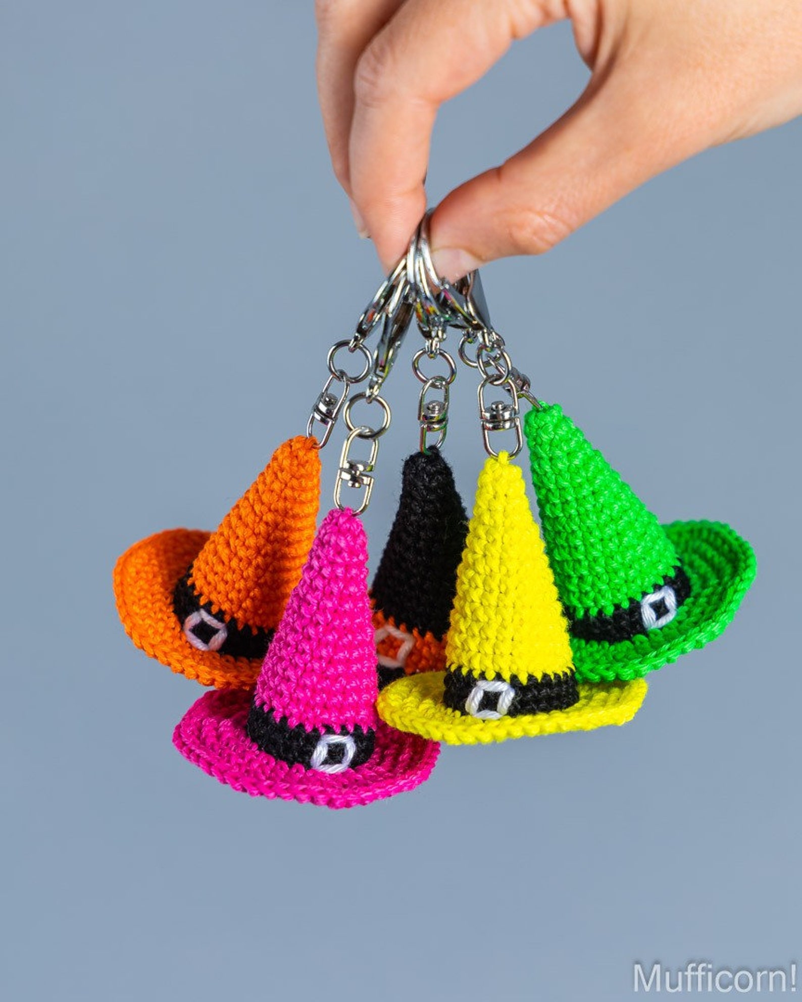 Halloween Crochet Pattern Witch Hat Keychain, Crochet Witch Hat Pattern ...
