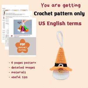 Crochet Patterns Gnome Keychains With Witch Hat, Crochet Halloween ...