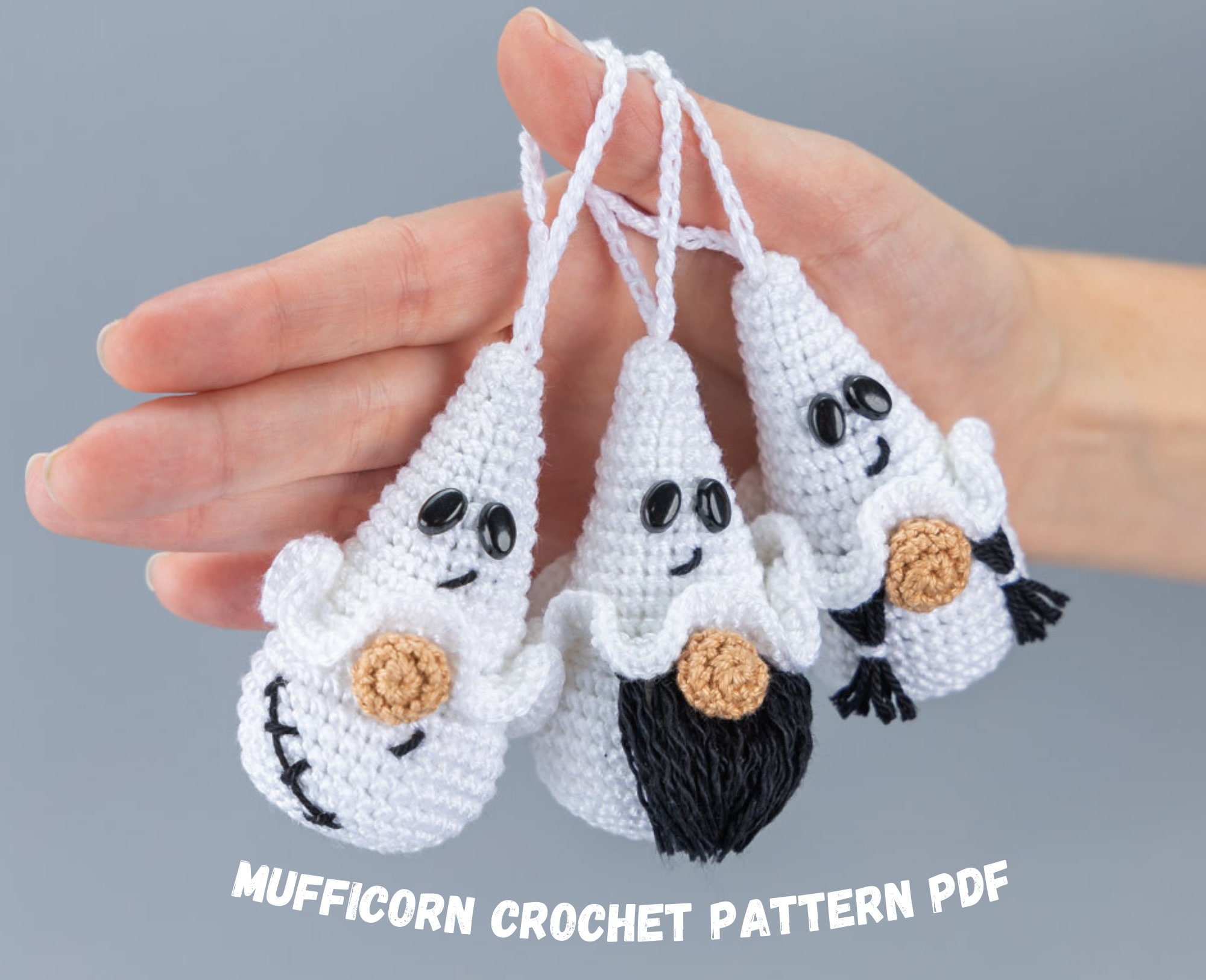 Halloween Crochet Patterns Gnomes Ghosts, Crochet Halloween Keychain ...