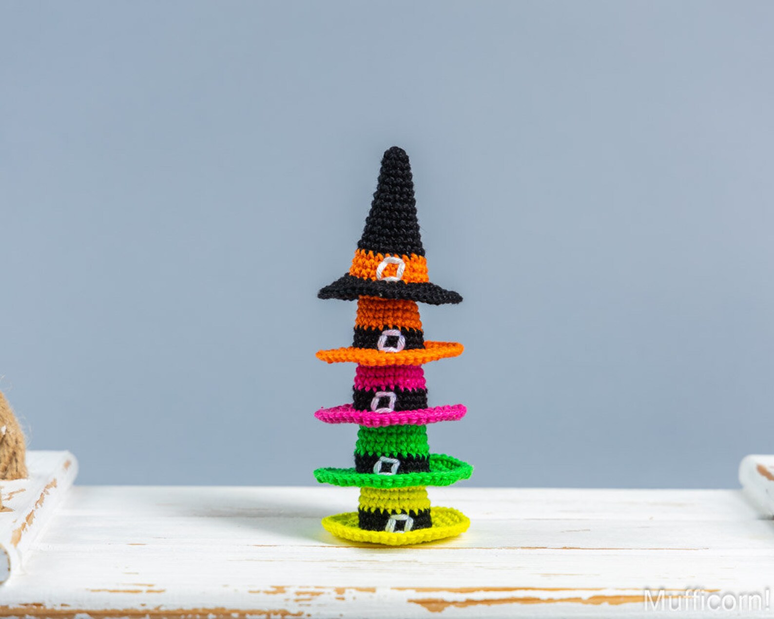 Halloween Crochet Pattern Witch Hat Keychain, Crochet Witch Hat Pattern ...