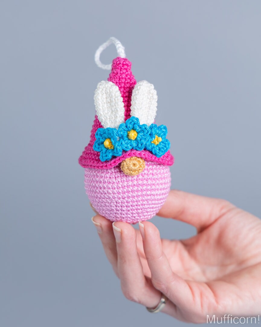 Crochet Patterns Easter Bunny Keychain With Crochet Flowers - Etsy Canada