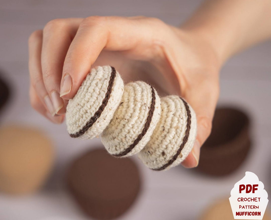 Crochet Macaron Pattern, Amigurumi Food Pattern for Play Kitchen ...