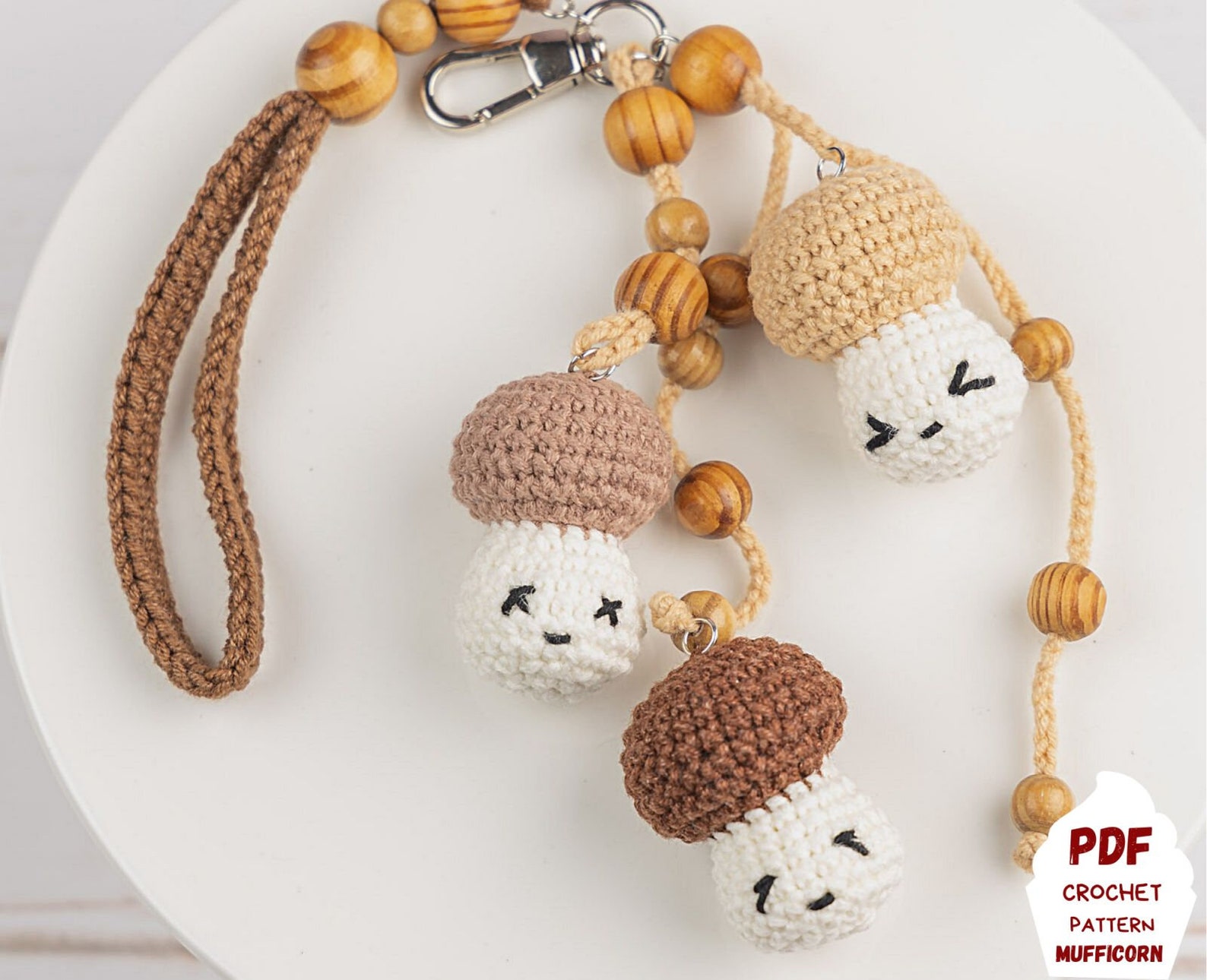 Crochet Keychain Pattern Mushroom Crochet Pattern for Kids | Etsy