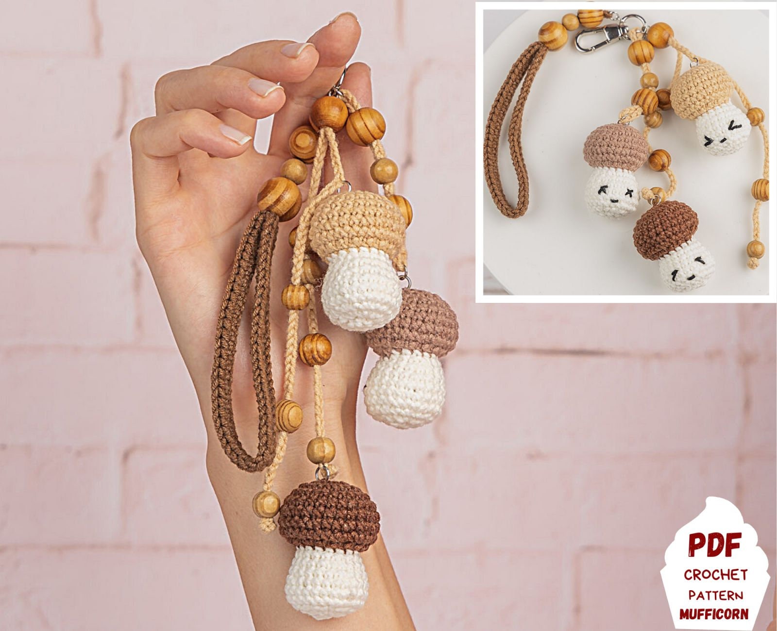Crochet Keychain Pattern Mushroom Crochet Pattern for Kids - Etsy