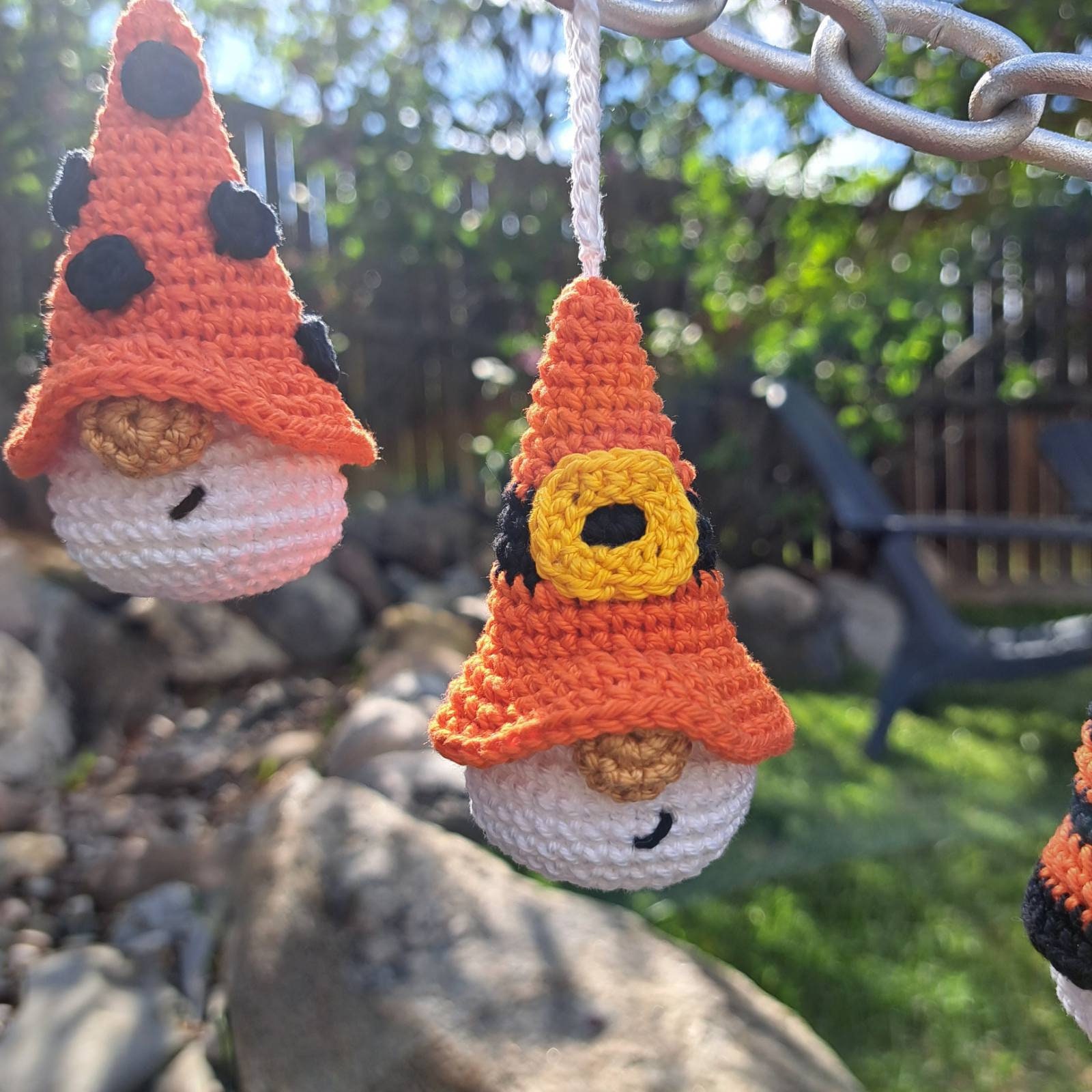 Crochet Patterns Halloween Keychains, Crochet Halloween Gnome Keychain ...