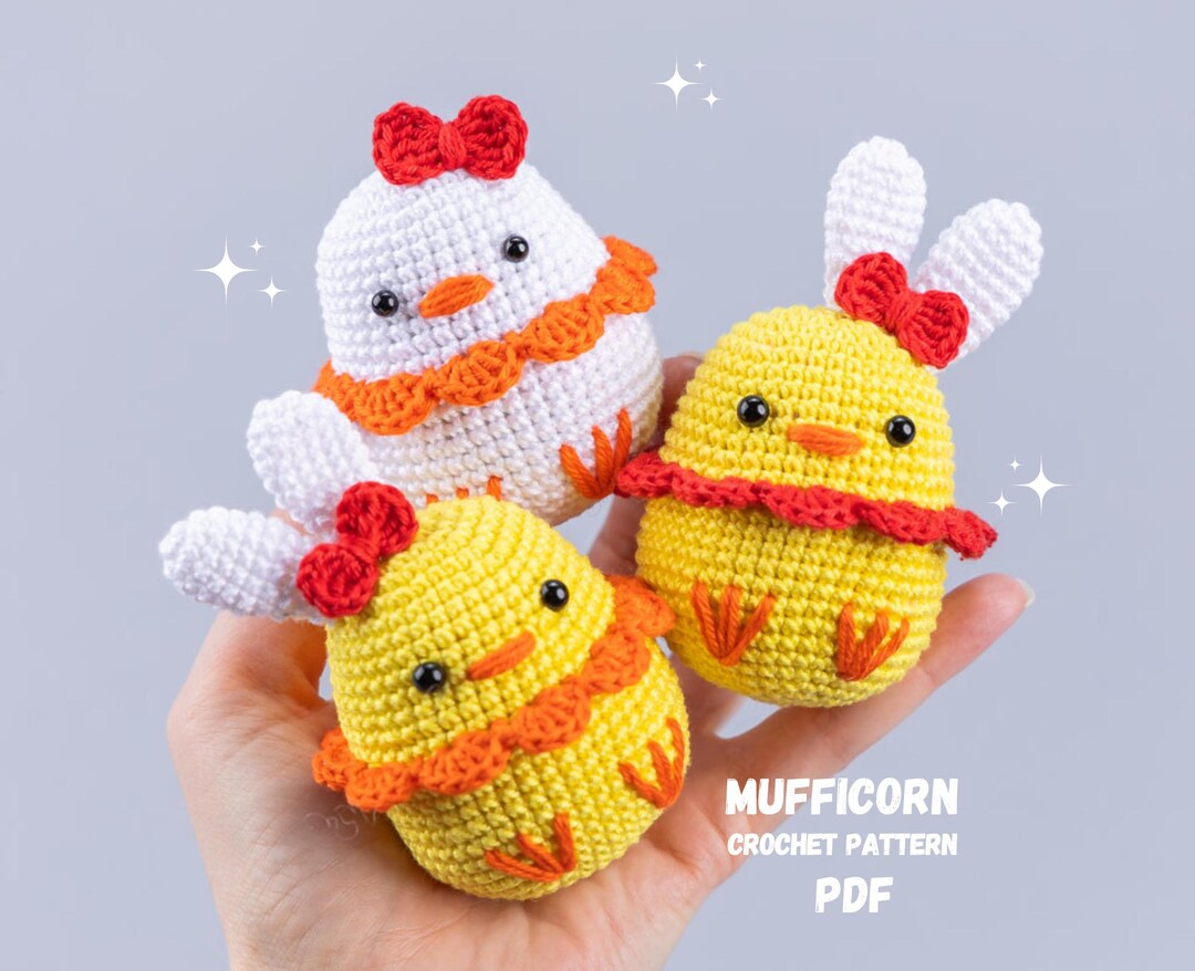 Crochet Pattern Easter Duck, Crochet Bird Amigurumi Pattern, Crochet ...