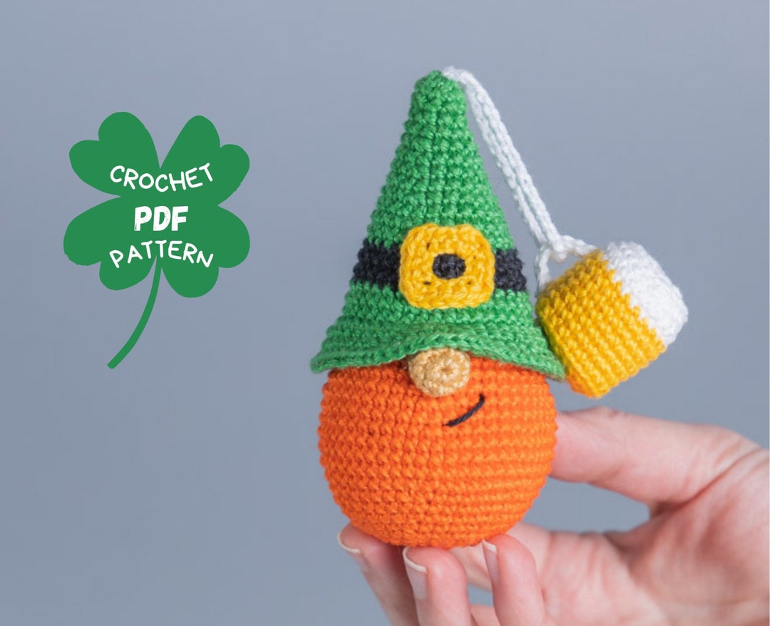Crochet Keychain Pattern for St Patricks Day, Crochet Pattern ...
