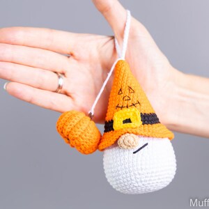 Crochet Halloween Keychain Pattern, Crochet Pumpkin Pattern, Halloween ...