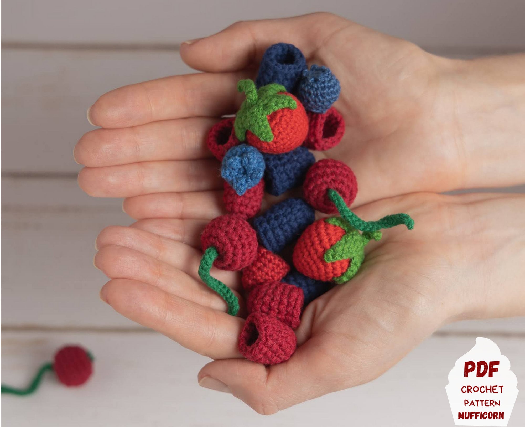 Crochet Berries Pattern: Cherry Raspberry Blueberry - Etsy UK