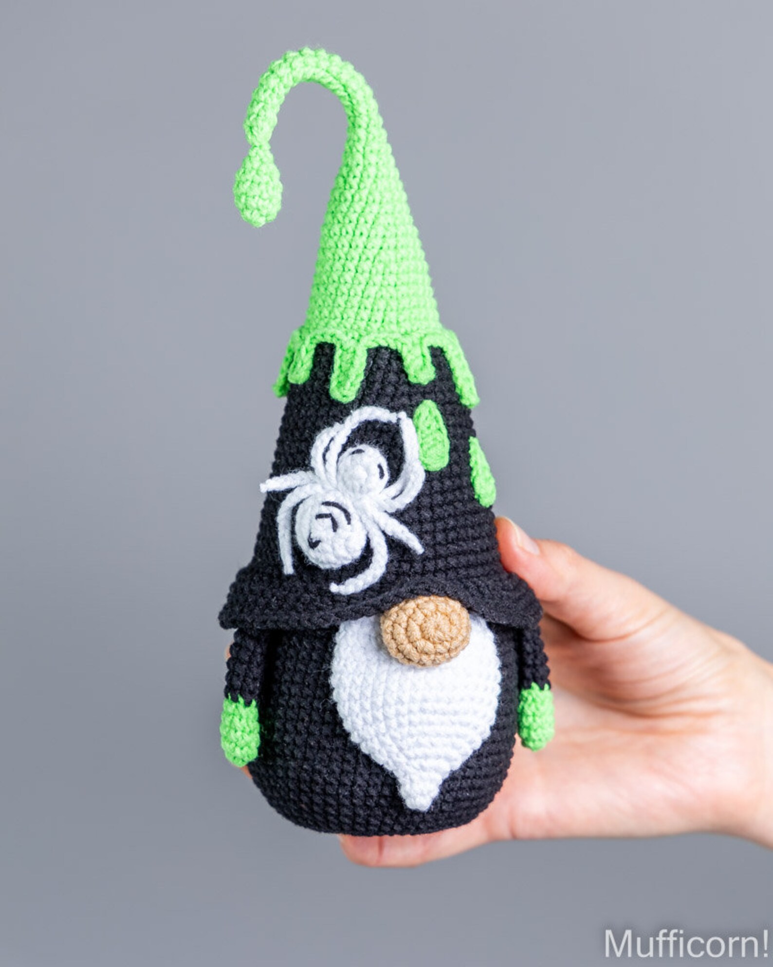 Halloween Crochet Patterns Gnome With Spider and Cauldron - Etsy