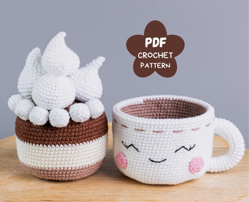 Crochet Pattern Mug of Hot Chocolate Crochet Play Food Drink - Etsy