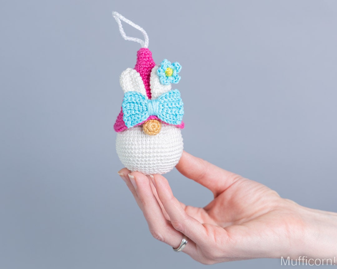 Crochet Patterns Easter Bunny Keychain With Crochet Flowers - Etsy Canada