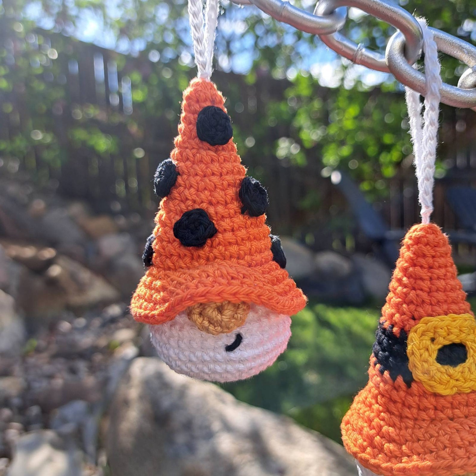 Crochet Patterns Halloween Keychains, Crochet Halloween Gnome Keychain ...