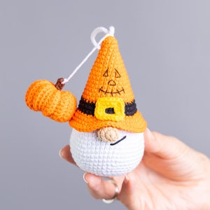 Crochet Halloween Keychain Pattern, Crochet Pumpkin Pattern, Halloween ...