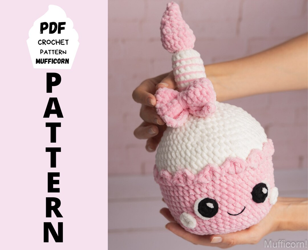 Crochet Pattern Amigurumi Cupcake, Birthday Crochet Cupcake Pattern ...
