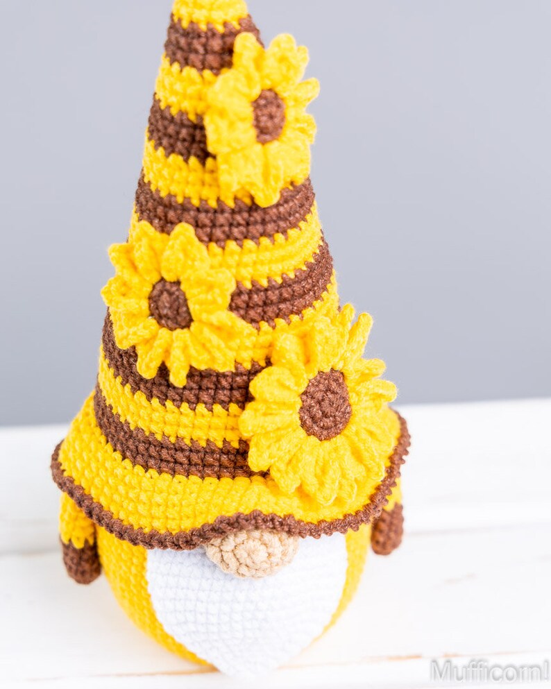 Crochet Patterns Gnome Sunflower Crochet Flower Pattern - Etsy