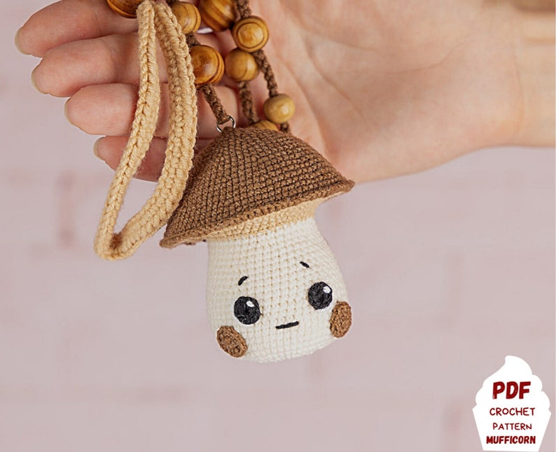 Mushroom Crochet Pattern, Crochet Keychain Pattern, Mushroom Amigurumi ...