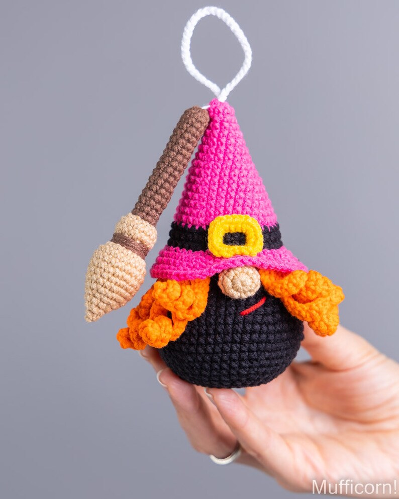 Halloween Crochet Keychain Pattern: Crochet Witch Gnome and - Etsy