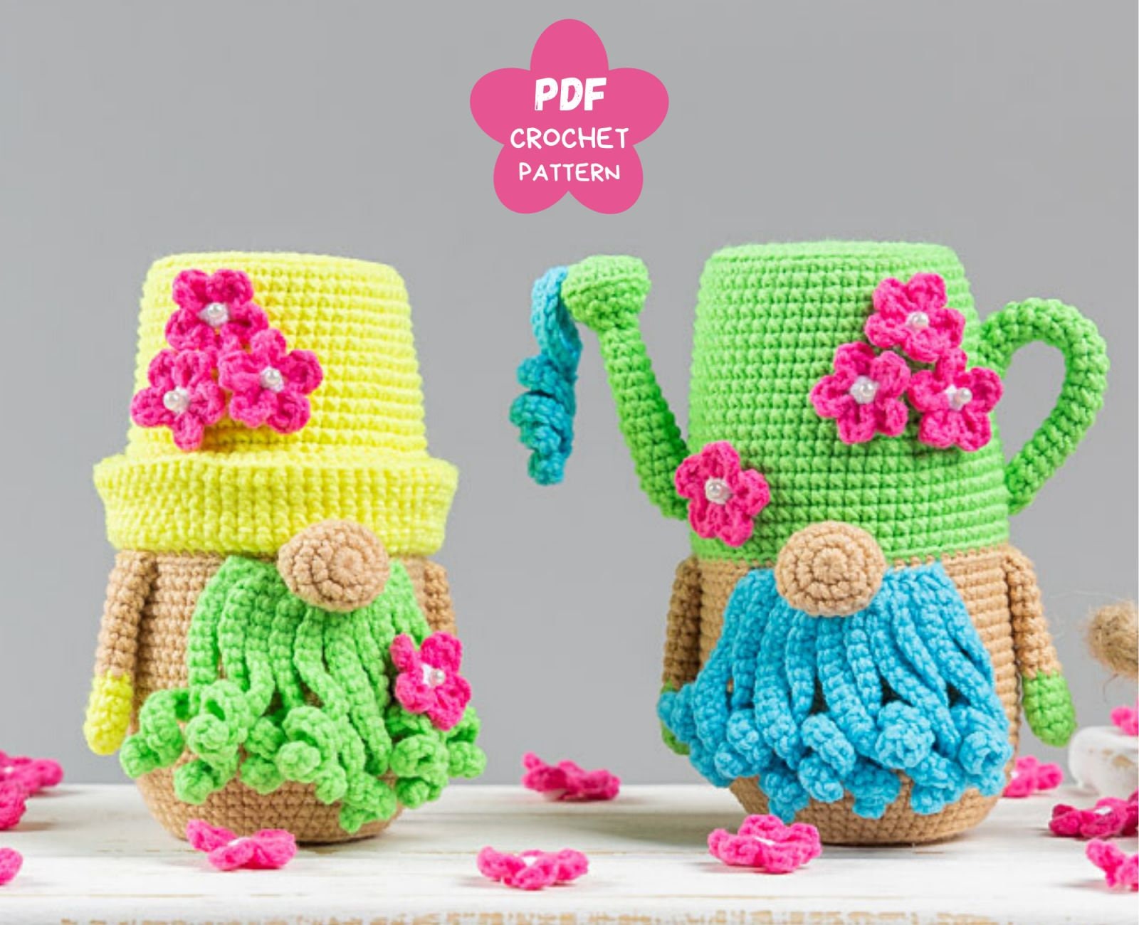 Crochet Patterns Garden Gnomes Crochet Gnome Patterns | Etsy