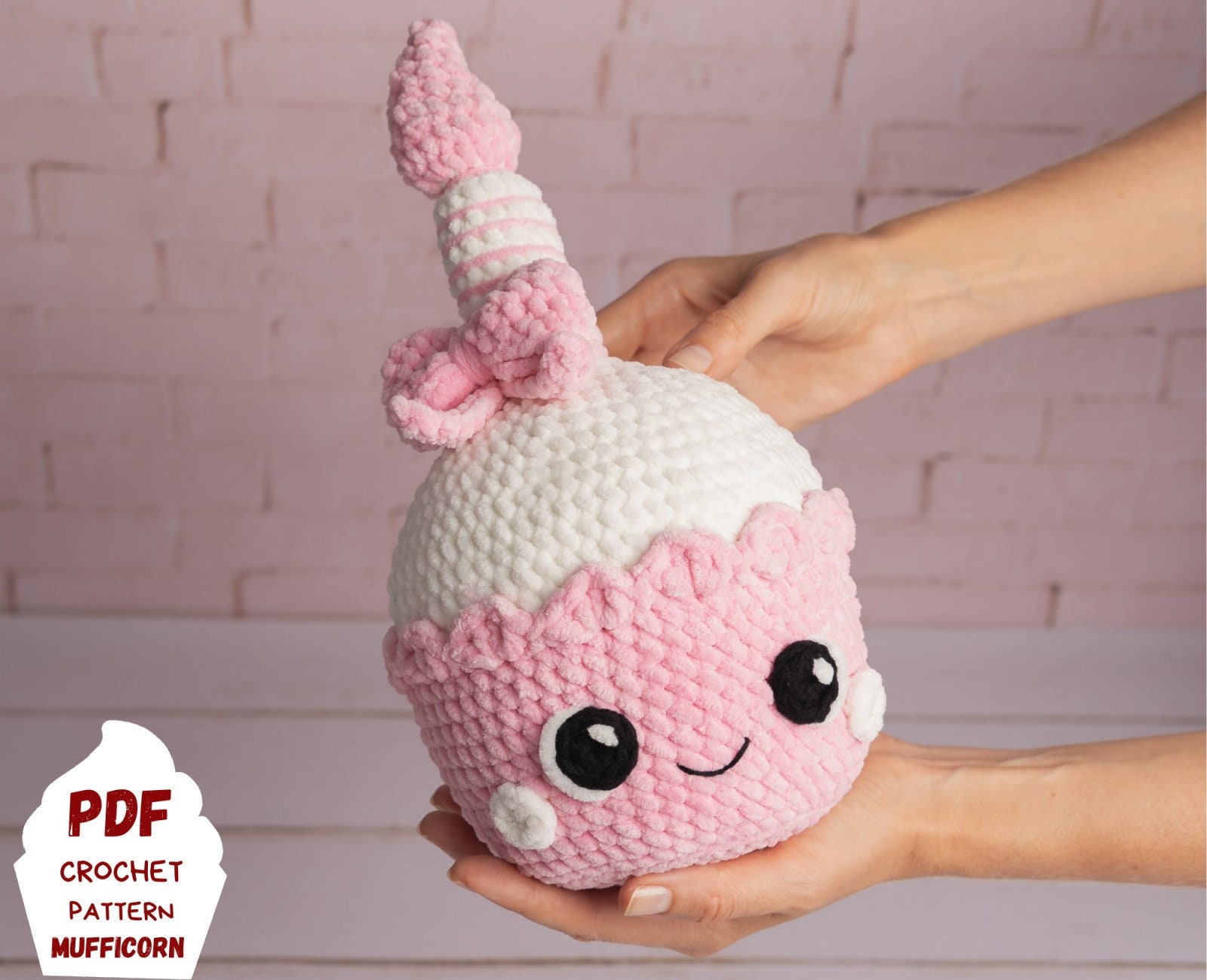 Cupcake crochet pattern for birthday girl Large cupcake | Etsy