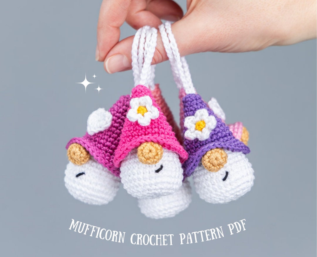 Crochet Patterns Amigurumi Keychain Gnome With Crochet Flower, Crochet ...