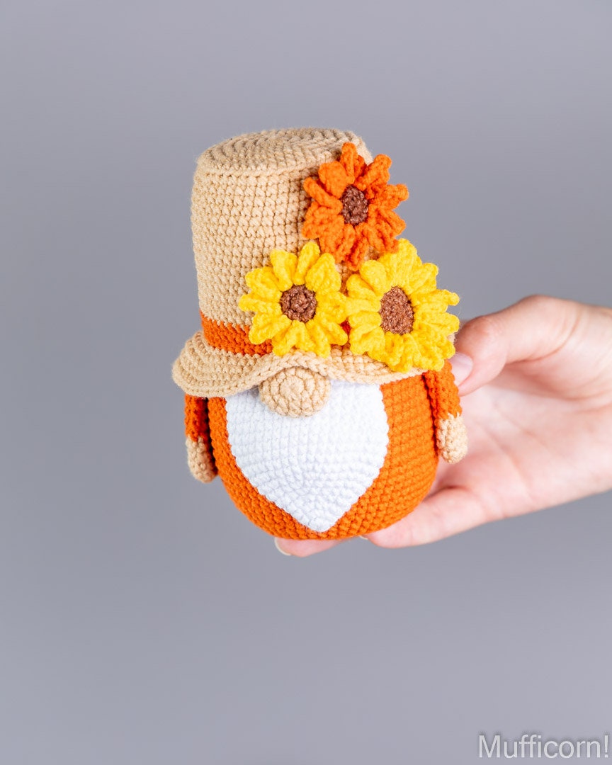 Crochet Patterns Garden Gnome Crochet Sunflower Pattern - Etsy