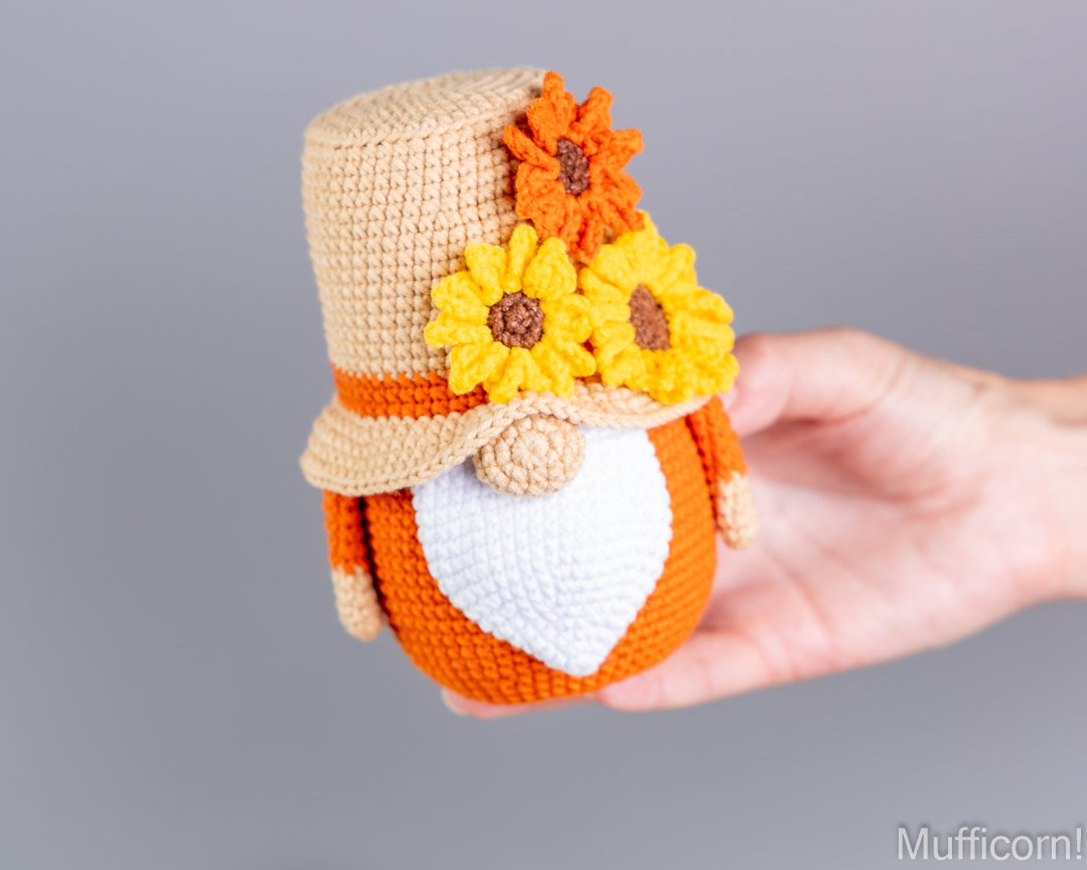 Crochet Patterns Garden Gnome Crochet Sunflower Pattern - Etsy