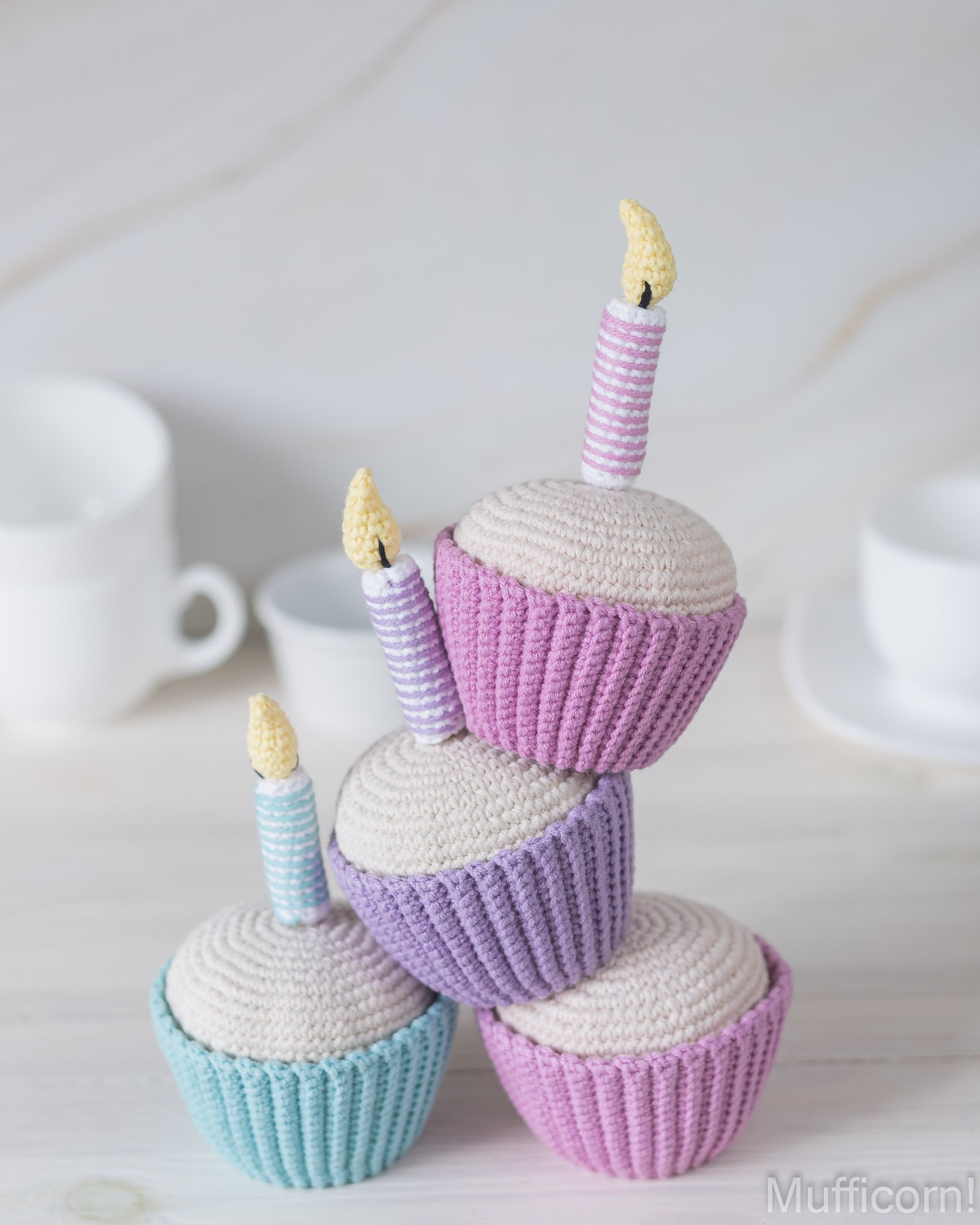 Birthday crochet cupcake pattern Crochet food pattern for | Etsy