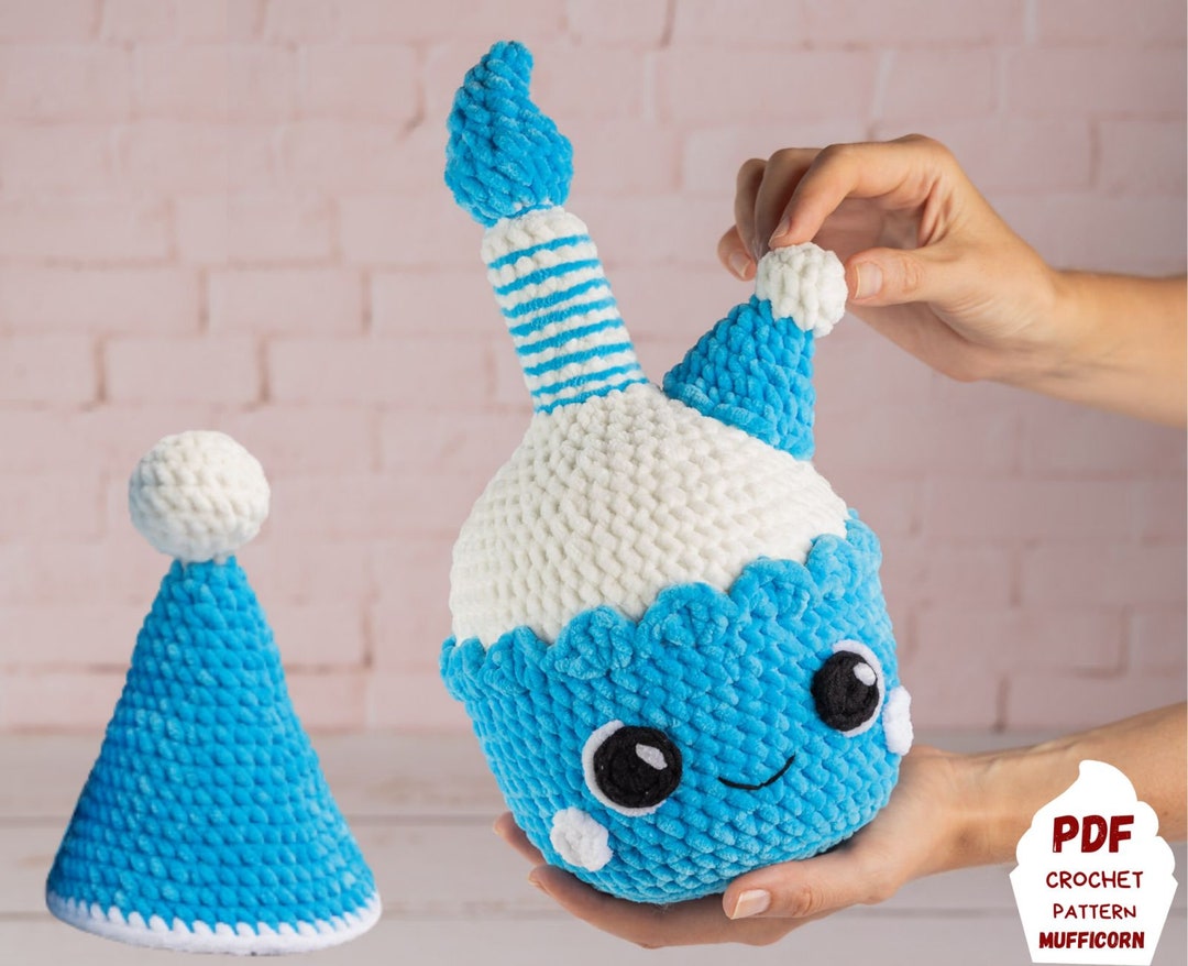 Cupcake Plush Amigurumi Pattern, Crochet Pattern Cupcake for Birthday ...