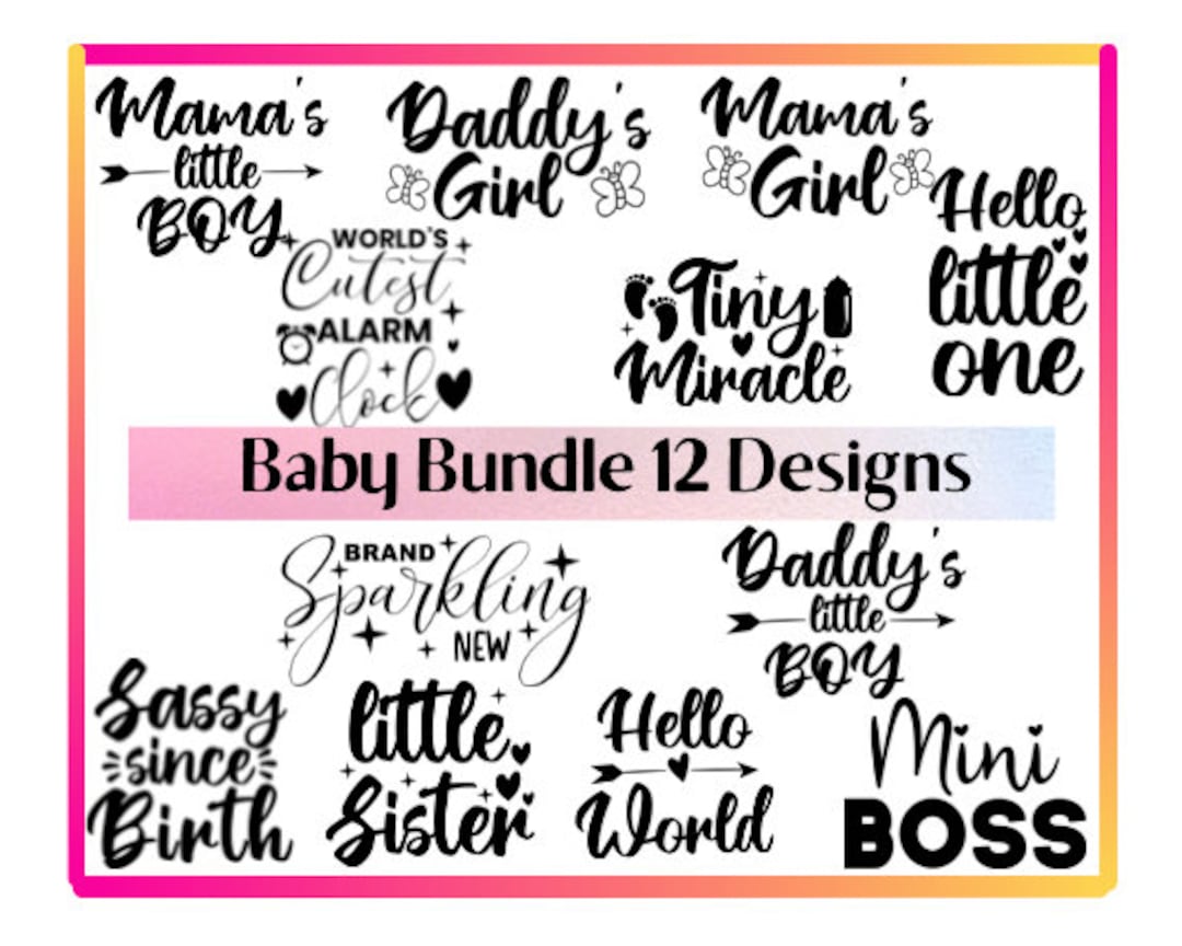 Baby Bundle Svg - Baby Cut File - Baby Svg - Eps - Png - Silhouette ...