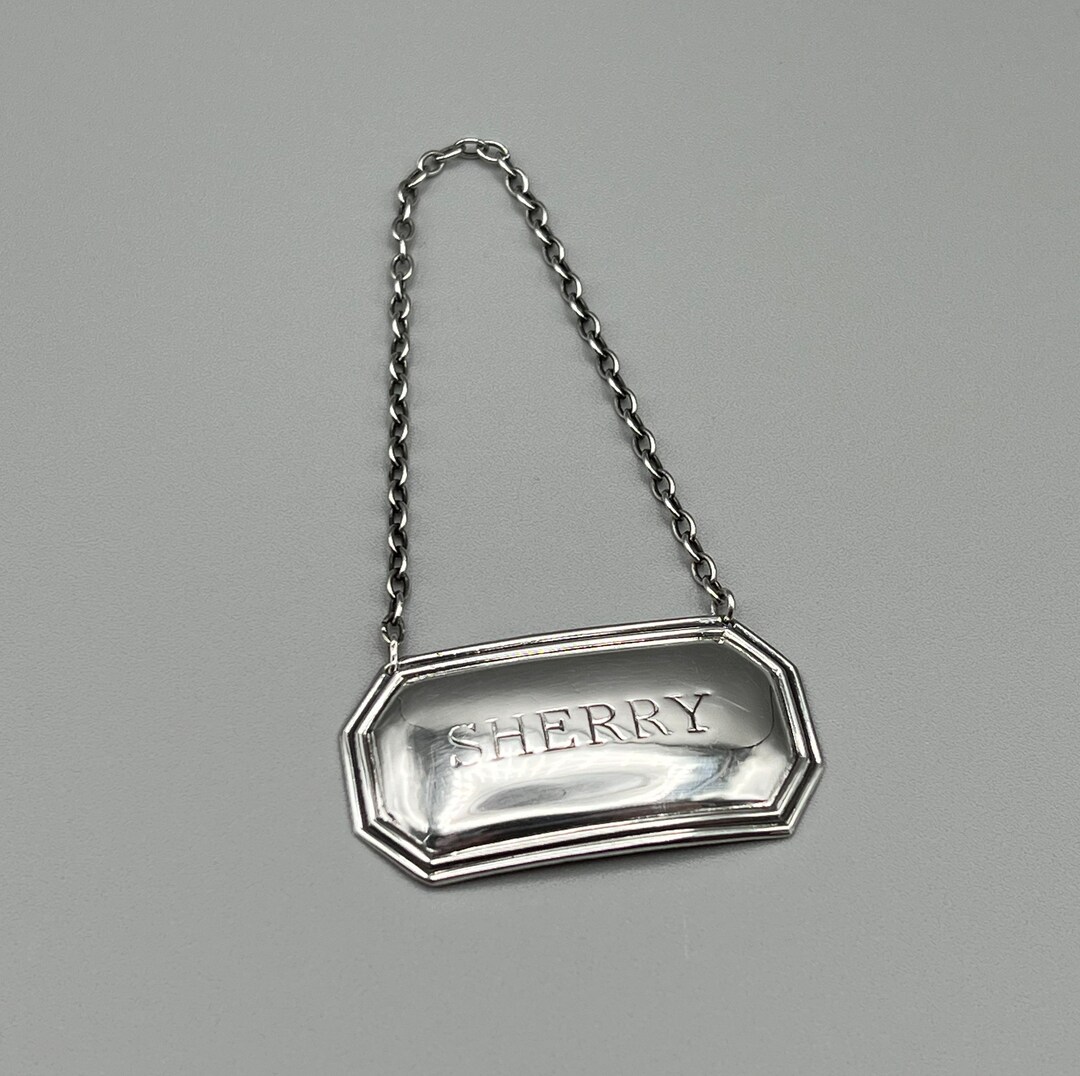 Superb Vintage 1967 Hallmarked Sterling Silver SHERRY Decanter Label - Etsy