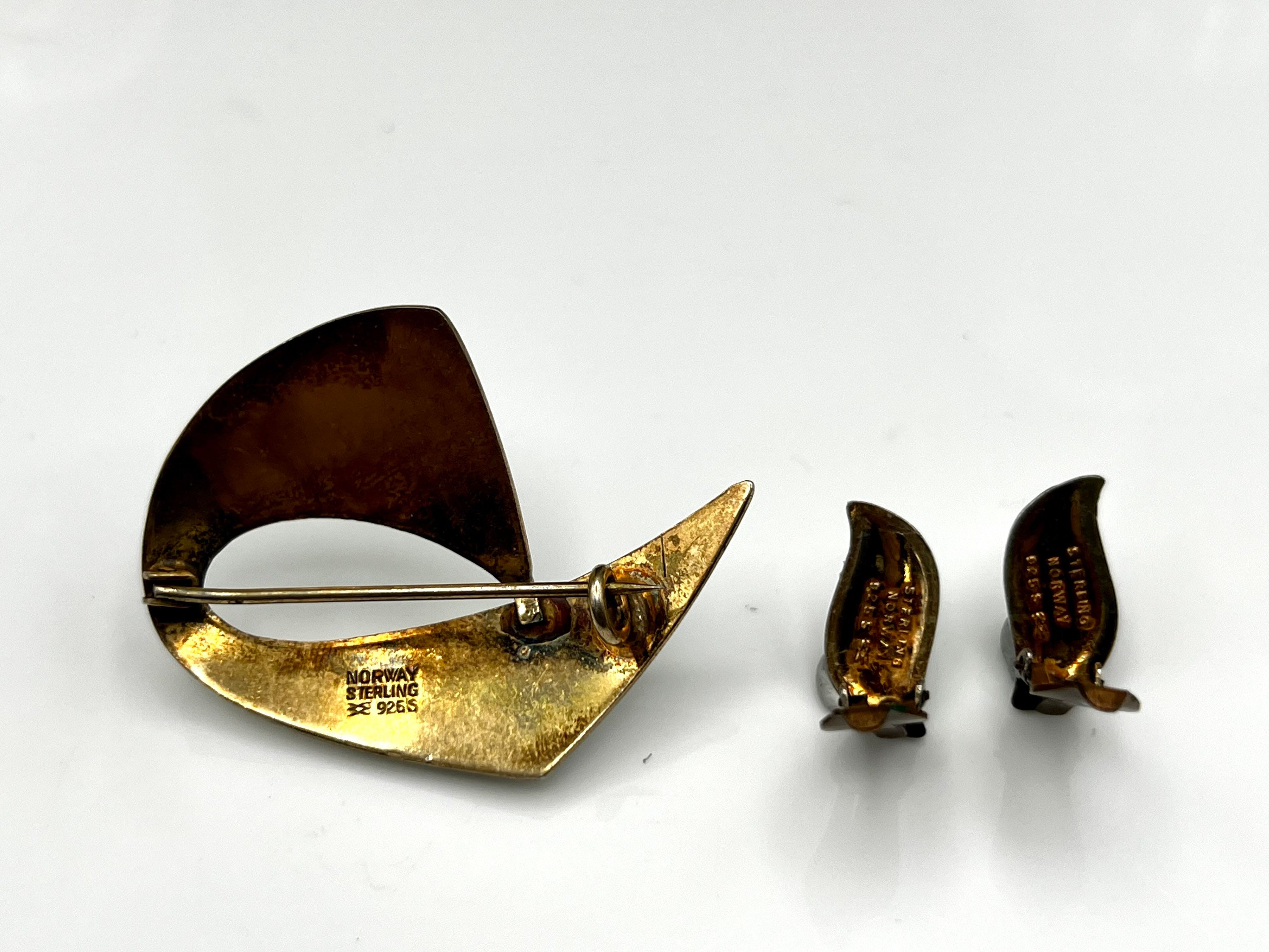 Vintage Norway Aksel Holmsen Sterling Silver White Enamel - Etsy