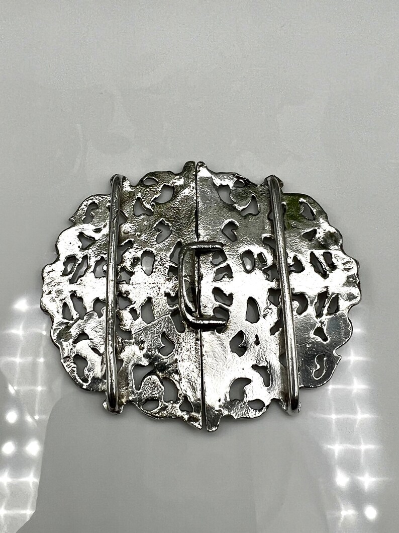 Edwardian Style Vintage London 1977 Solid Silver Nurses Belt Buckle 34g ...