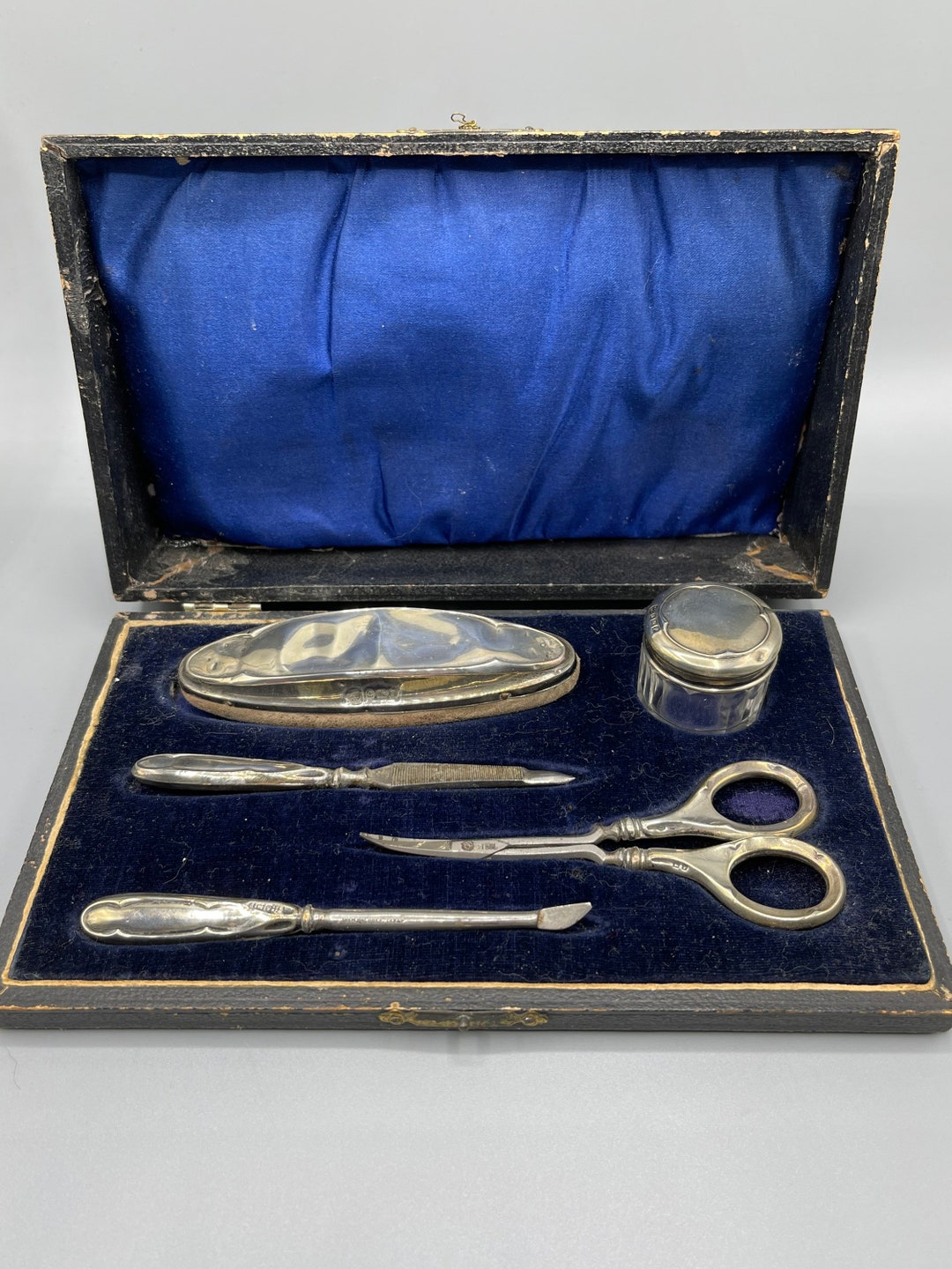 Art Deco 1939 Solid Silver Manicure Set in Original Box WJ Myatt & Co ...