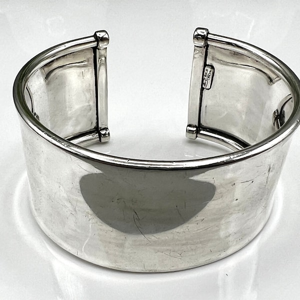 Wide Silver Cuff - Etsy