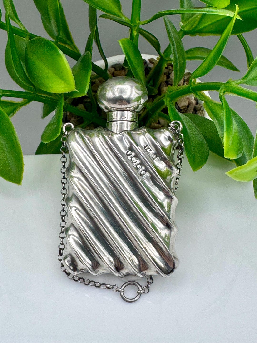 Victorian 1889 Rare Solid Sterling Silver Perfume Scent Bottle T&J ...