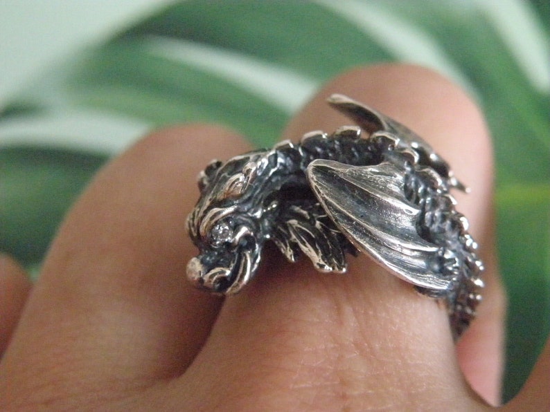 Dragon Ring Silver Fantasy Dragon Ring Dragon Jewellery - Etsy