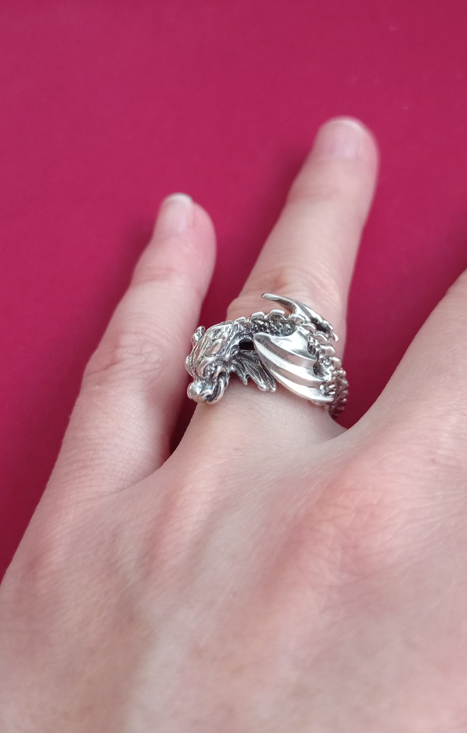 Dragon Ring Silver Fantasy Dragon Ring Dragon Jewellery Silver 925 - Etsy