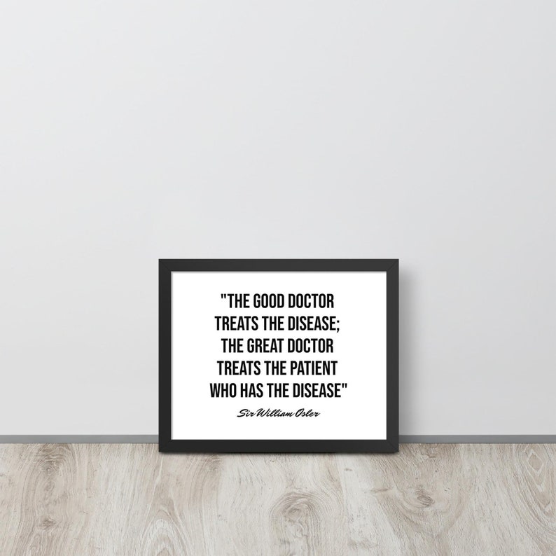 Good Doctor Quote Framed Poster - Perfect Gift for Doctors, Physicians ...
