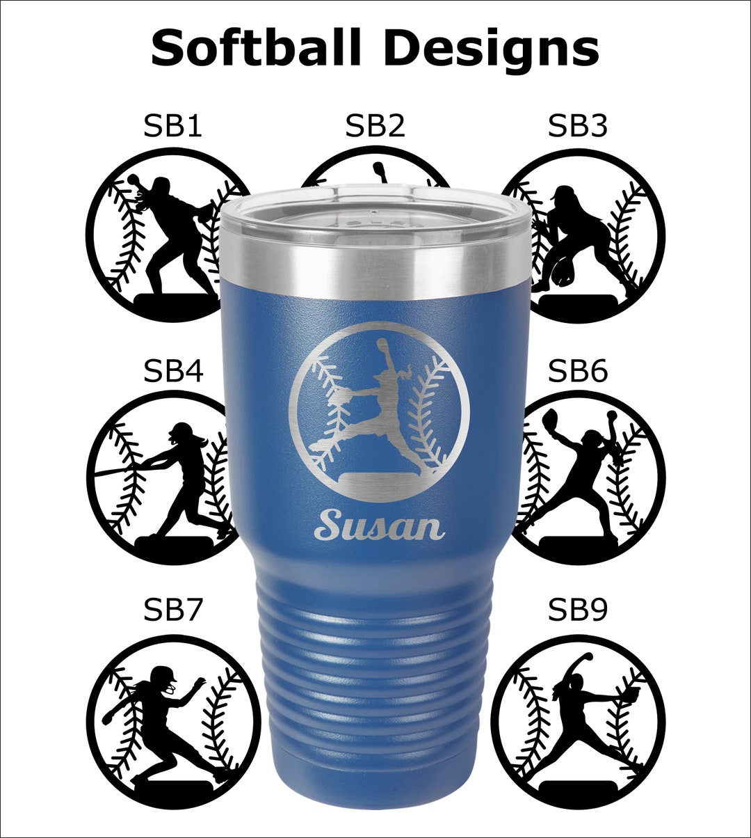 Personalized Softball Player Gift Cup, Women's Sports Softballer Glove ...